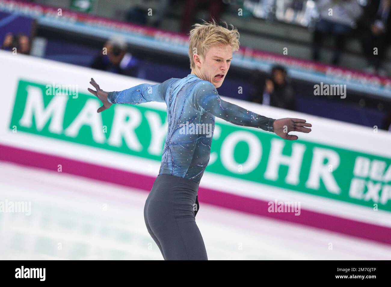 Daniel Grassl (ITA) performs during the MEN SHORT PROGRAM of the ISU ...