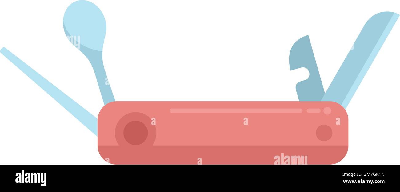 Penknife icon flat vector. Knife multitool. Swiss tool isolated Stock Vector Image & Art - Alamy