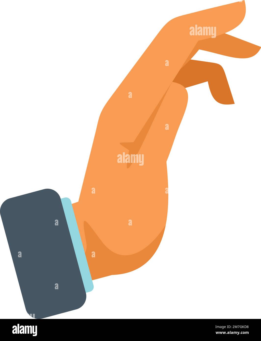 Hand gesture icon flat vector. Finger hold. Palm pose isolated Stock ...