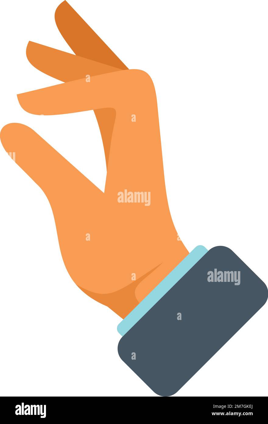 Show finger icon flat vector. Hold gesture. Thumb touch isolated Stock ...