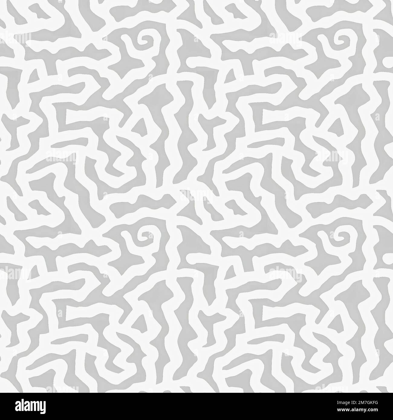 Seamless monochrome texture. Gray wavy lines on white background. Muted ...