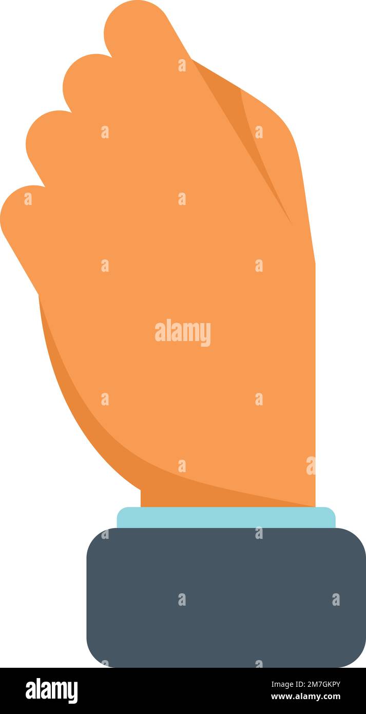 Sign hand icon flat vector. Arm gesture. Position up isolated Stock ...