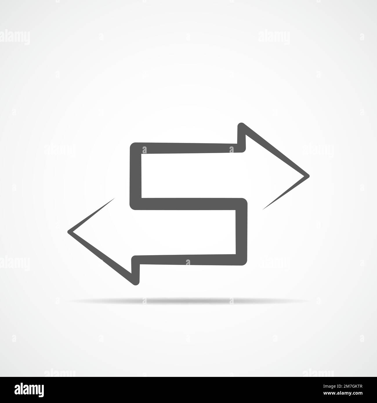 The left and right arrows icon. Vector illustration. Web line arrows ...