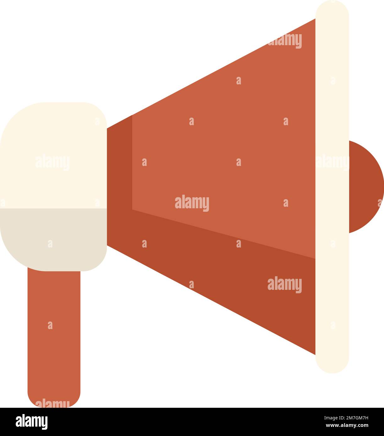 Megaphone icon flat vector. Computer interface. Screen frame isolated ...