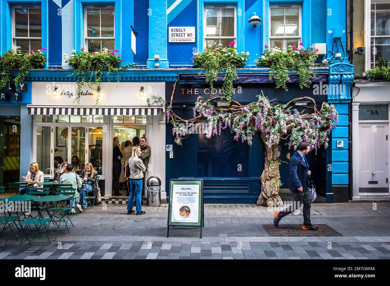 London, UK, Sept 2022, view of an urban scene in Kingly street, Soho ...