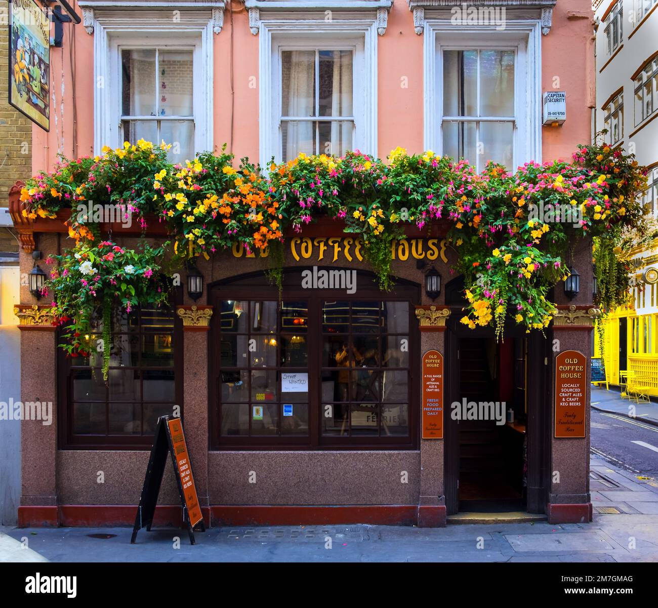 London, UK, Sept 2022, view of the Old Coffee House pub facade in Soho ...