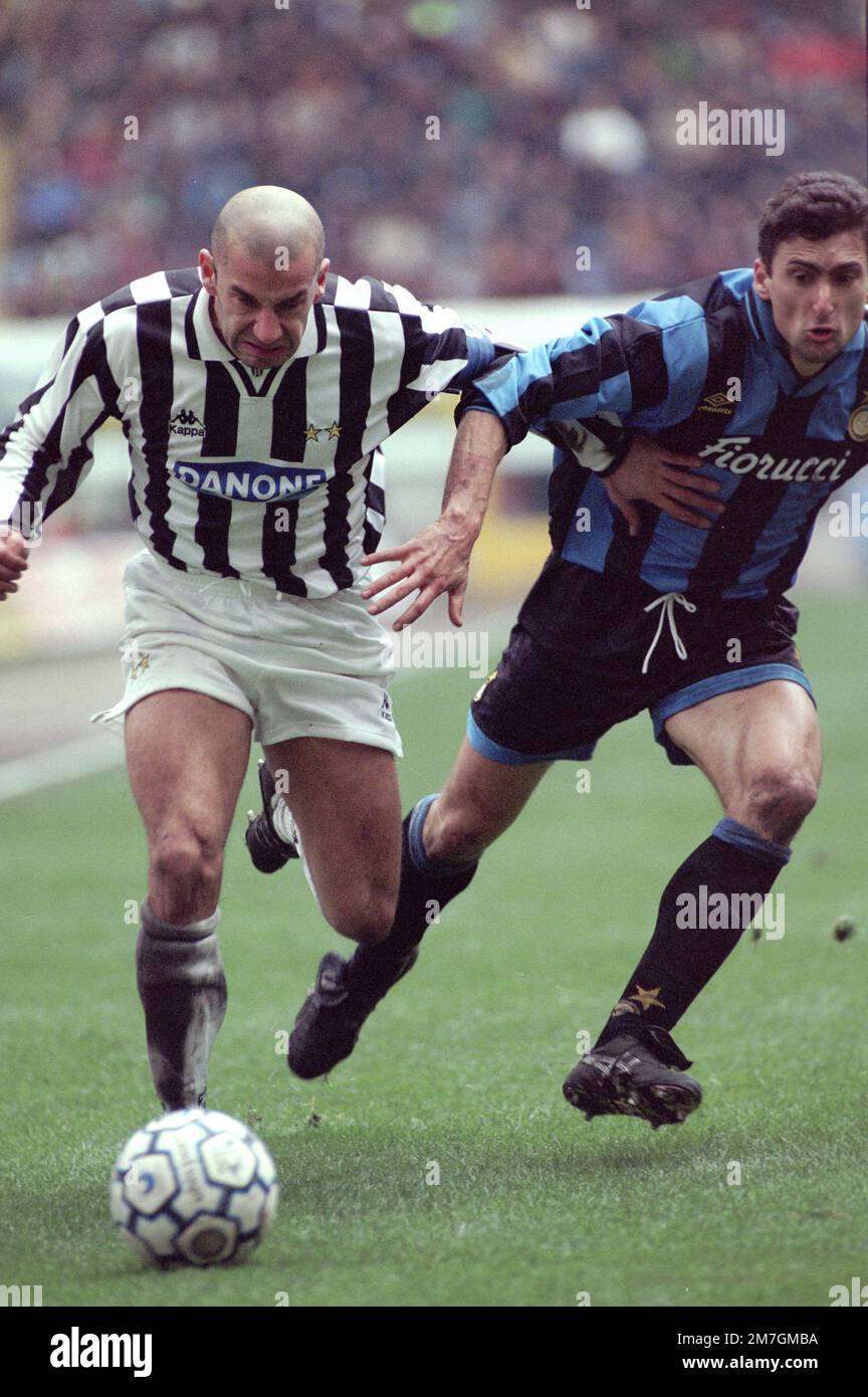 Italy, Turin 1994-1995-1996: Juventus FC player Gianluca Vialli in ...