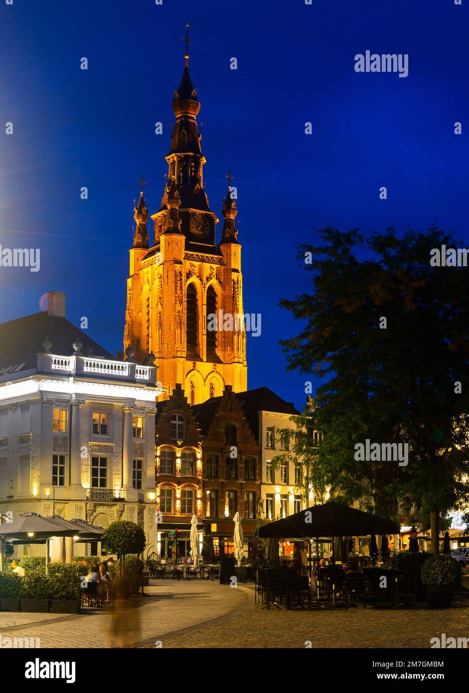Central Square of Belgian city of Kortrijk Stock Photo - Alamy