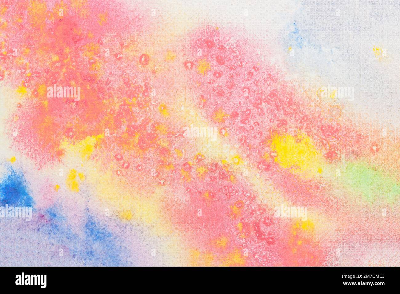 Hand drawn background of vivid and delicate shades. Watercolour spots ...