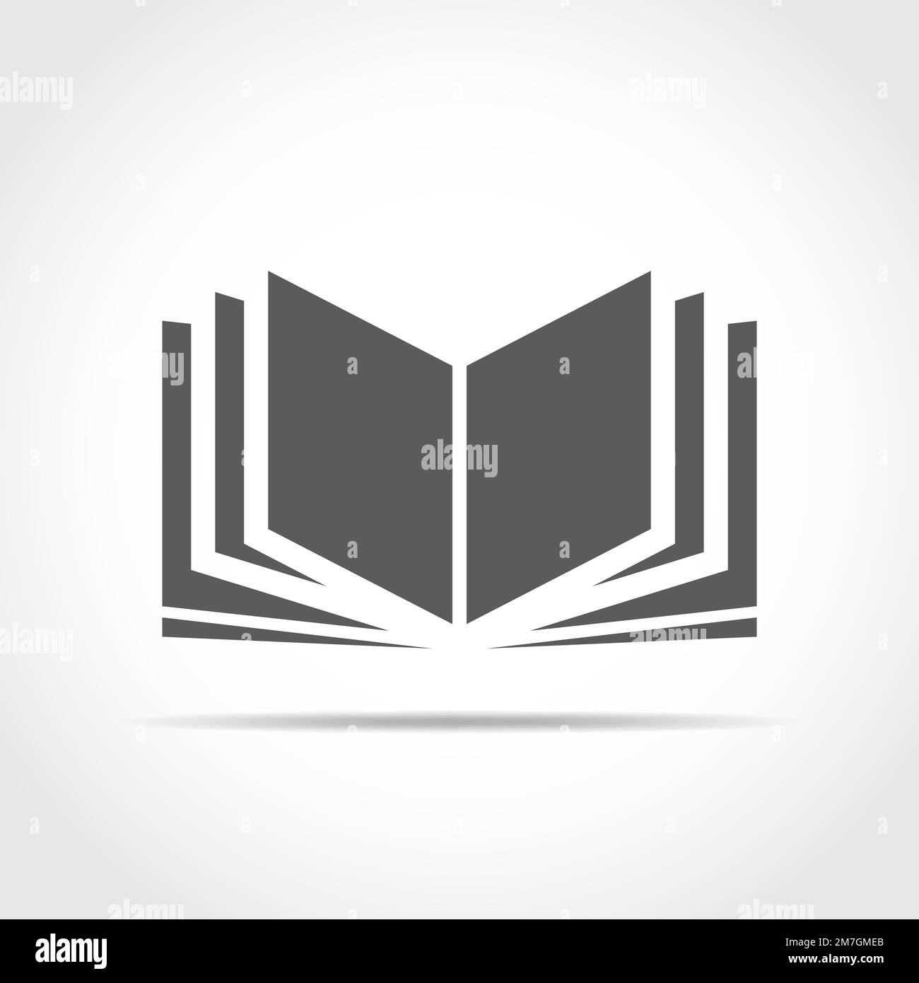 Book icon in flat design. Vector Illustration. Gray book isolated on ...