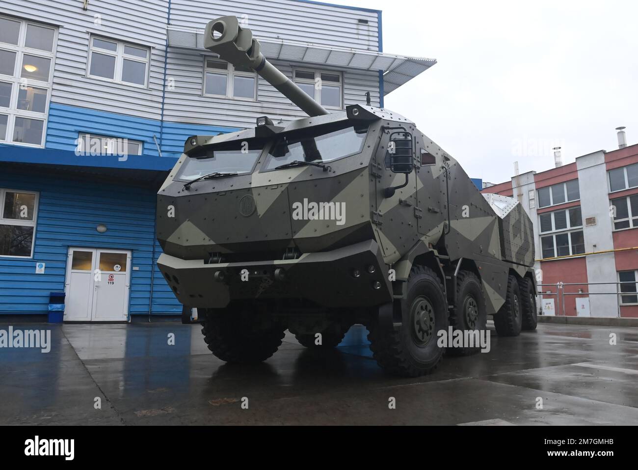 Sternberk, Czech Republic. 09th Jan, 2023. The self-propelled gun ...