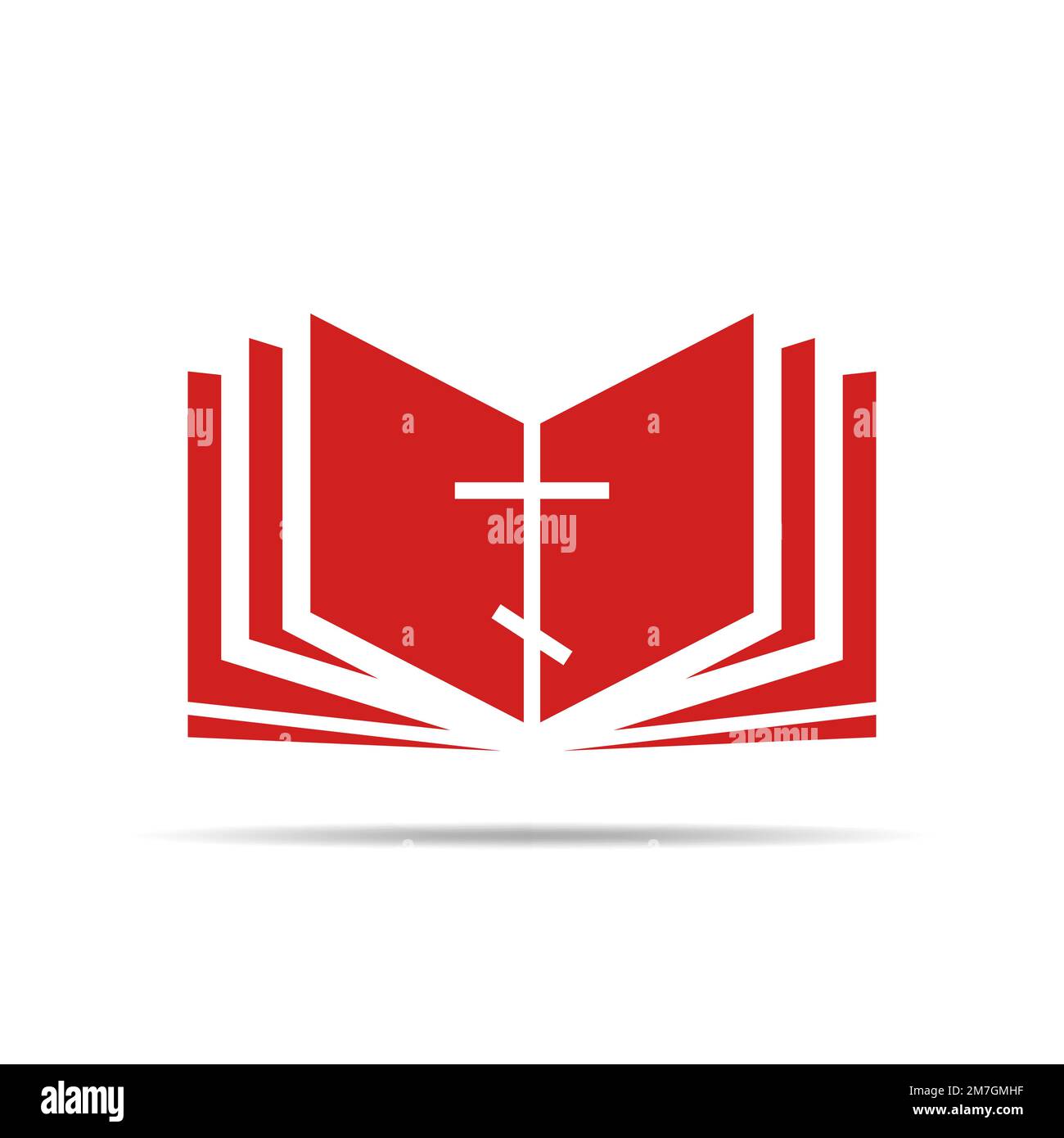 Book icon in flat design. Vector Illustration. Red book isolated on ...