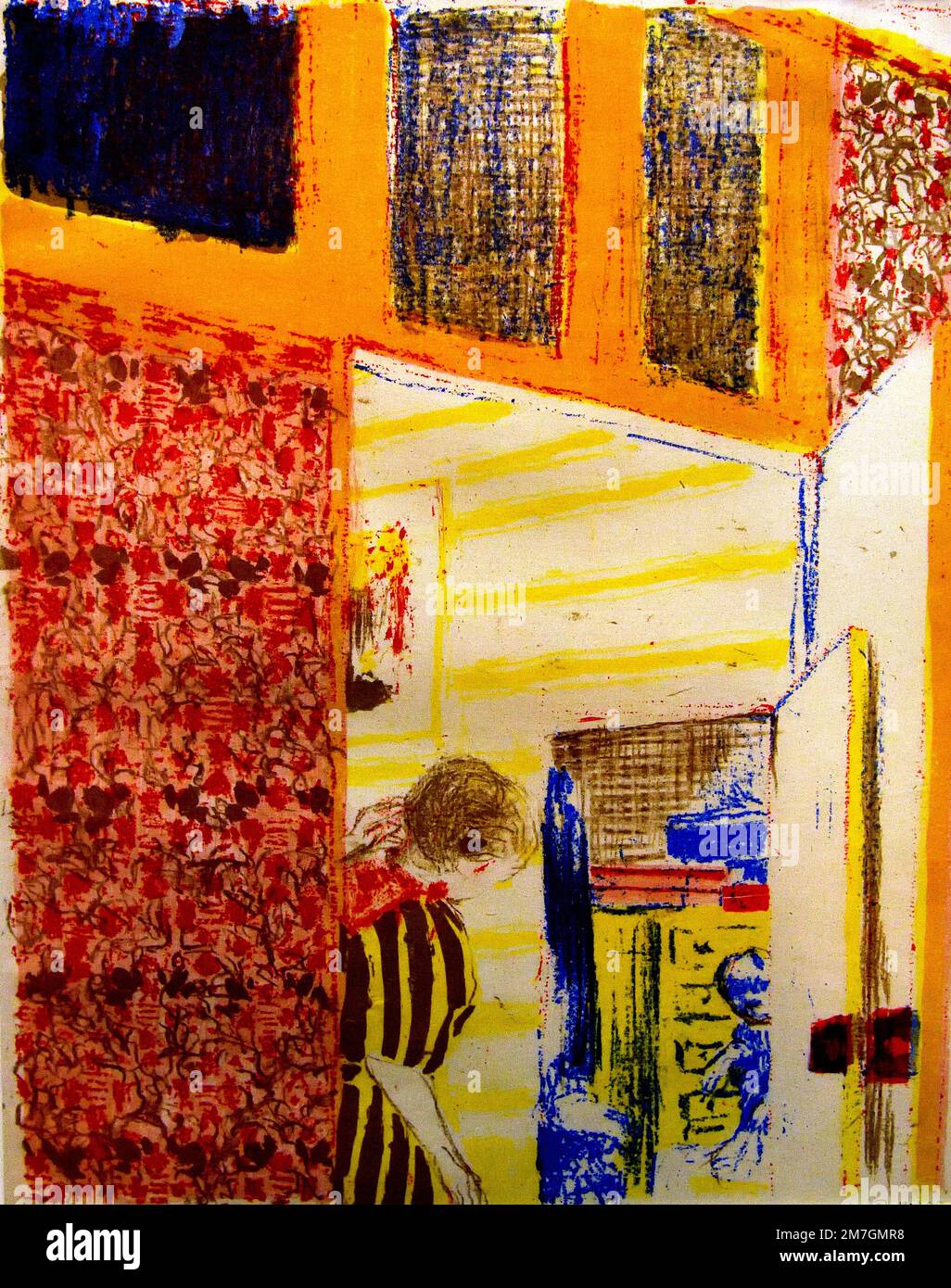 Interior with Pink Wallpaper III, lithograph print, 1899 Edouard ...