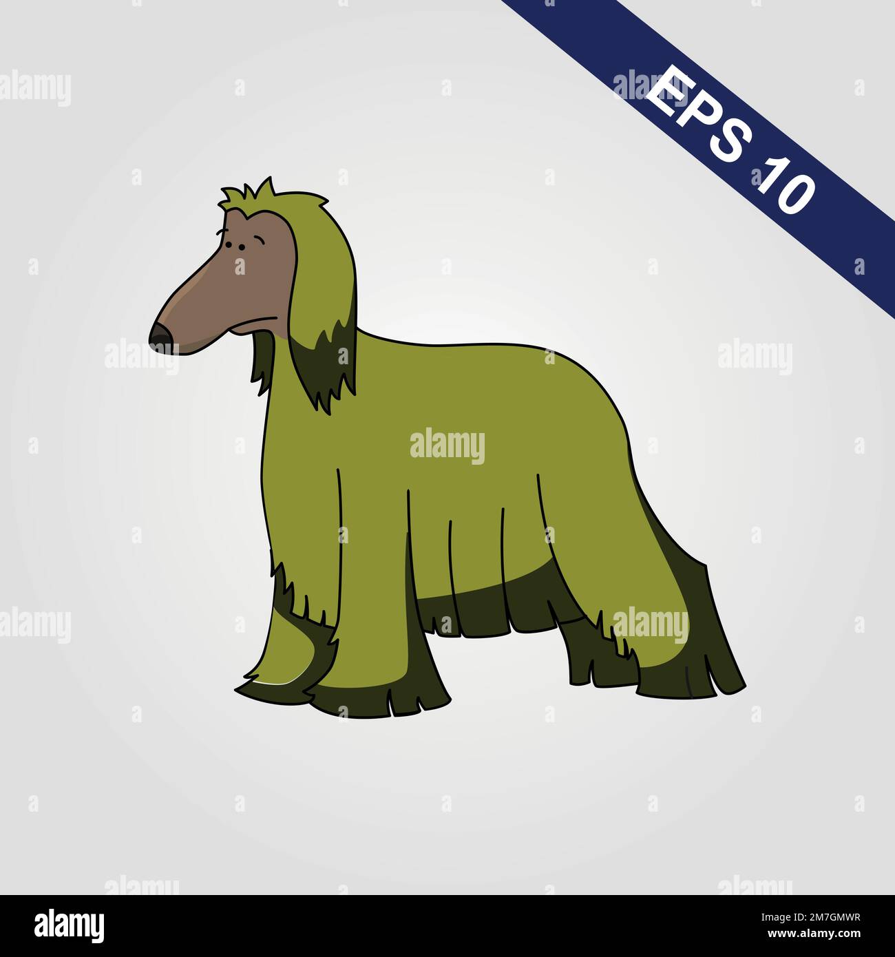 Afghan hound pale cartoon vector Illustration Stock Vector Image & Art ...