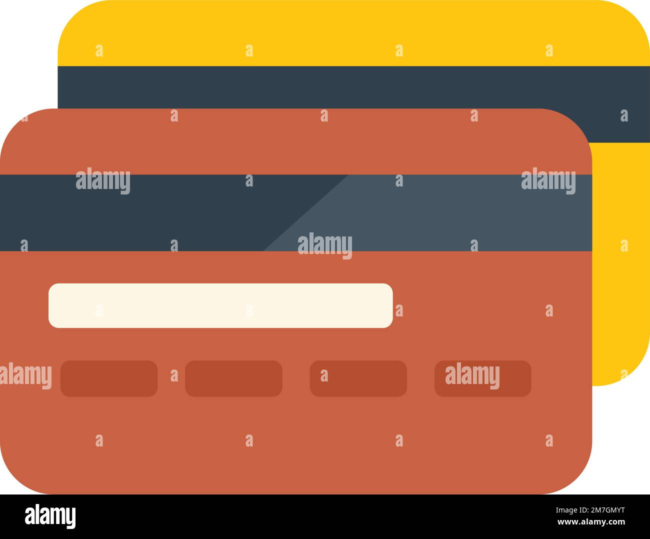 Credit card icon flat vector. Interface ui. Game system isolated Stock ...