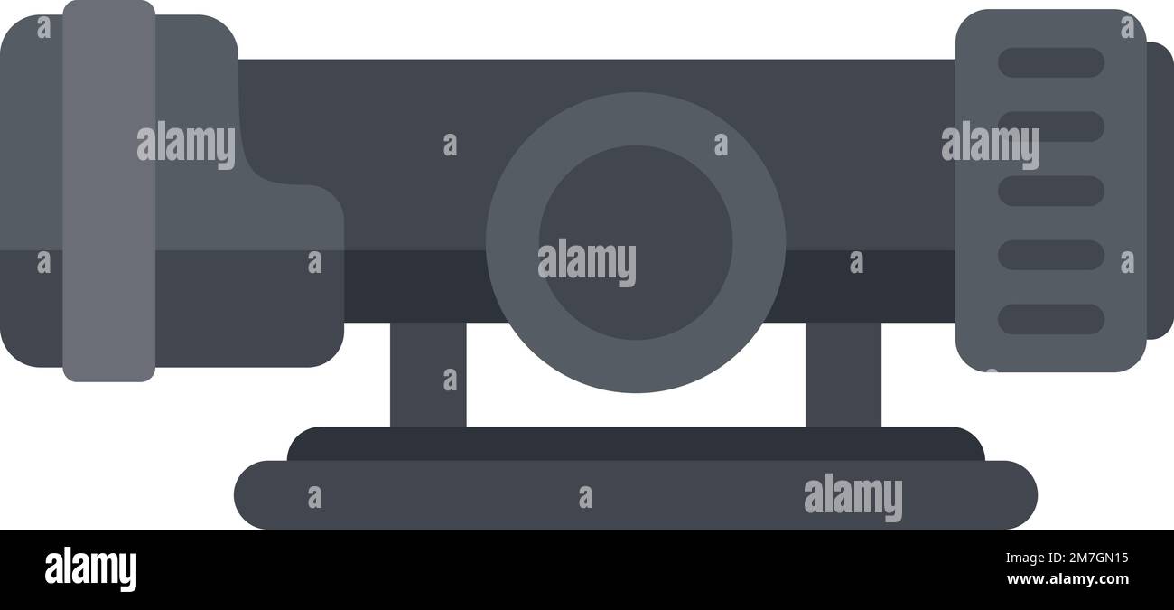 Weapon scope icon flat vector. Rifle gun. Sight target isolated Stock ...
