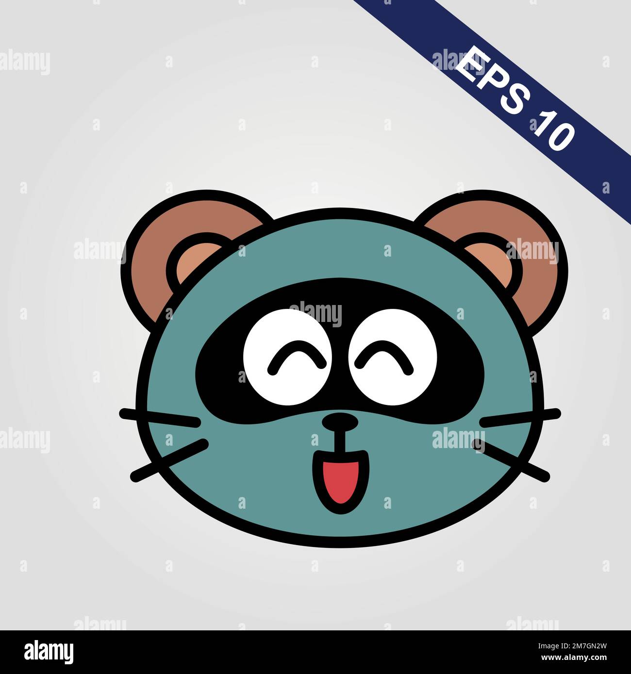 Raccoon in cartoon style. Childish seamless pattern with racoon ...