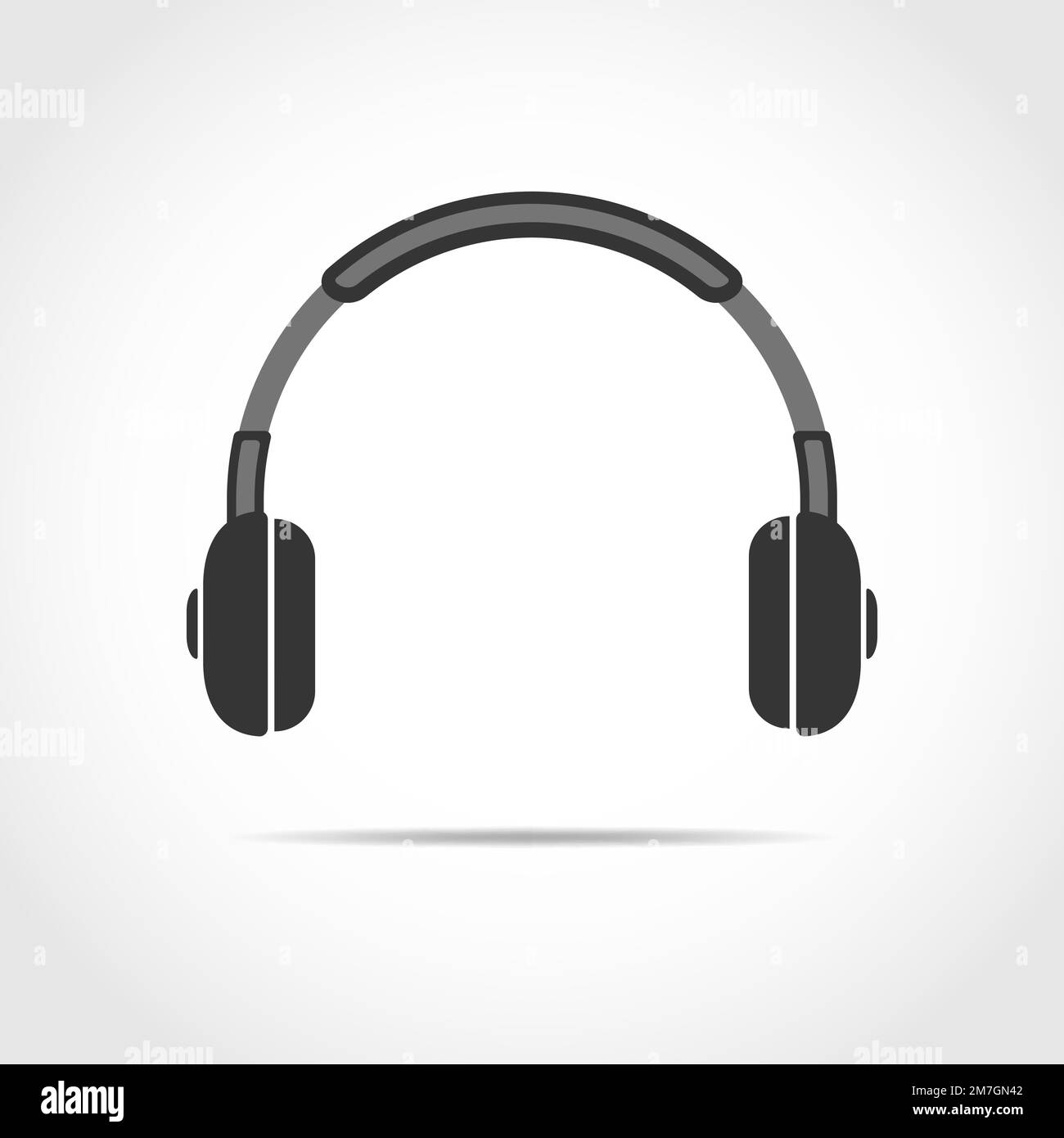 Headphone vector vector vectors Black and White Stock Photos & Images ...