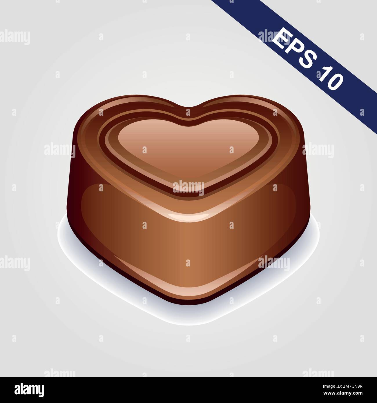 Beautiful illustration of a chocolate heart design. Happy Valentine's ...