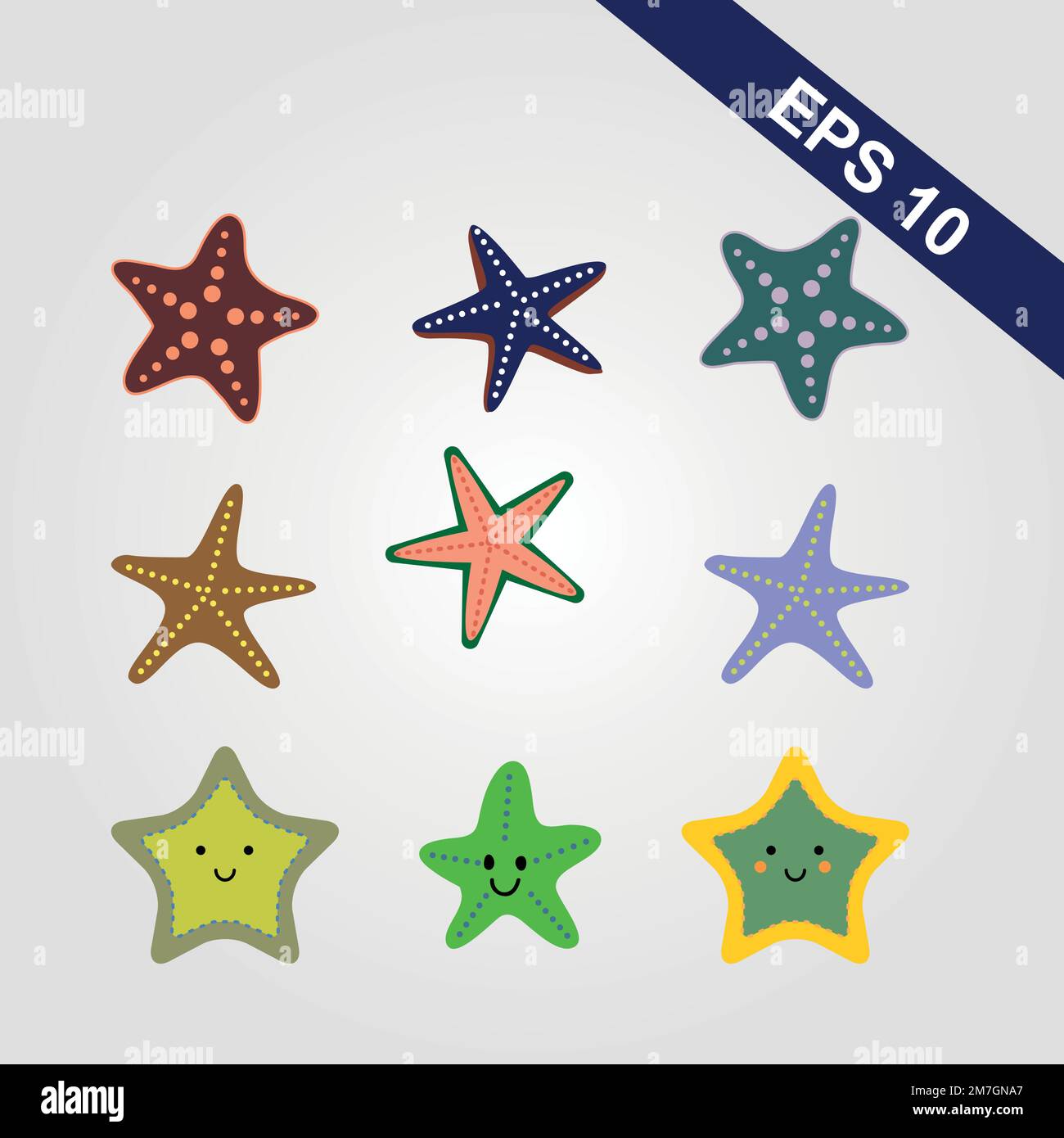 Colorful Starfish Animal vector file Stock Vector Image & Art - Alamy