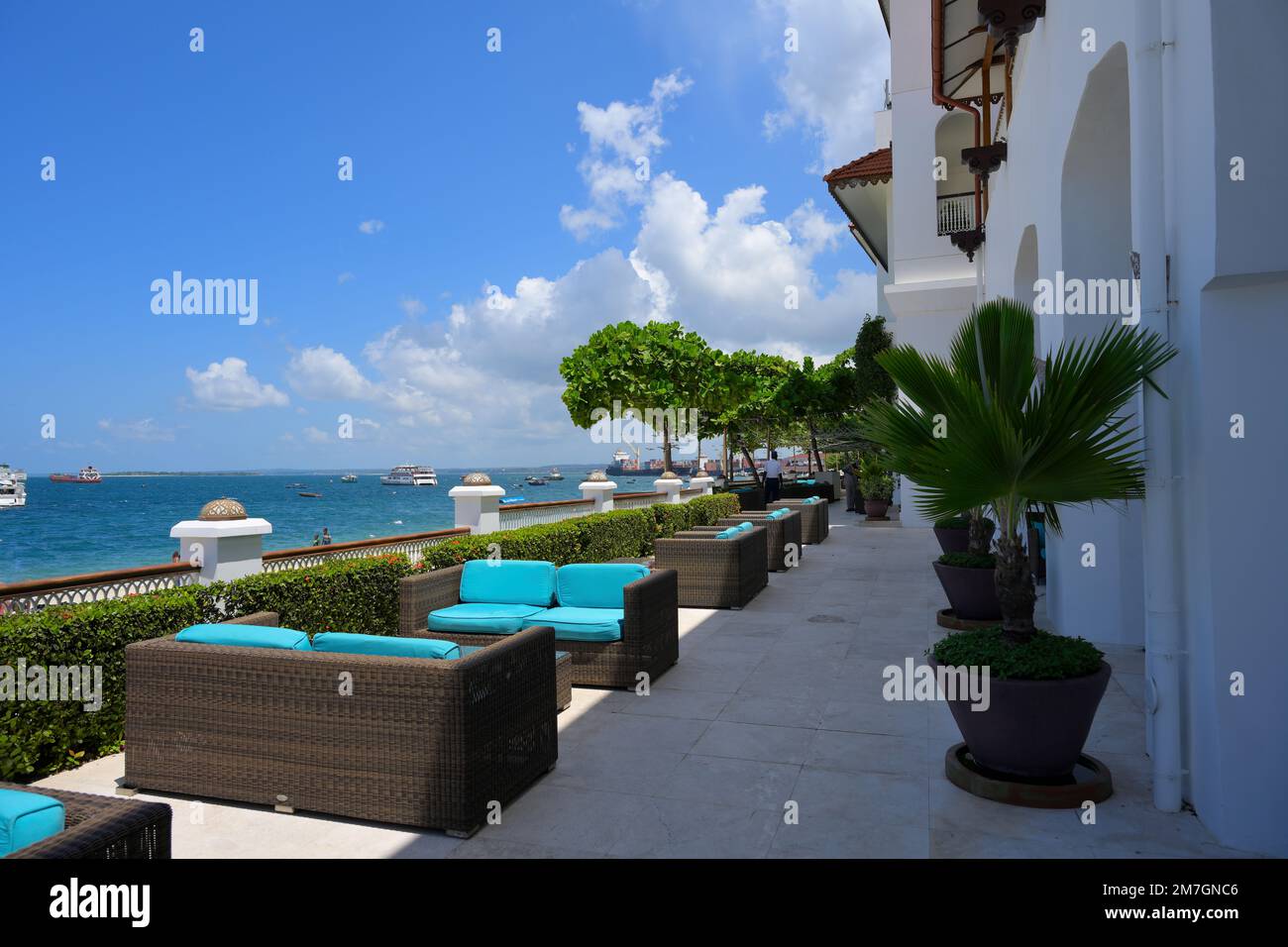 The luxury Park Hyatt hotel at the beachfront of the Stone Town (Unesco ...