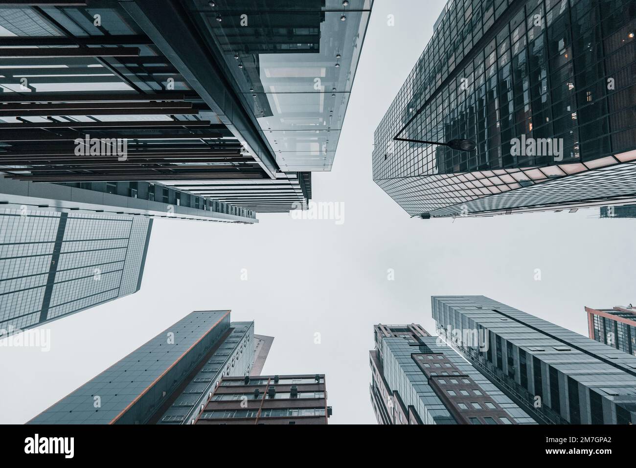 modern business skyscrapers and sky view landscape of commercial ...