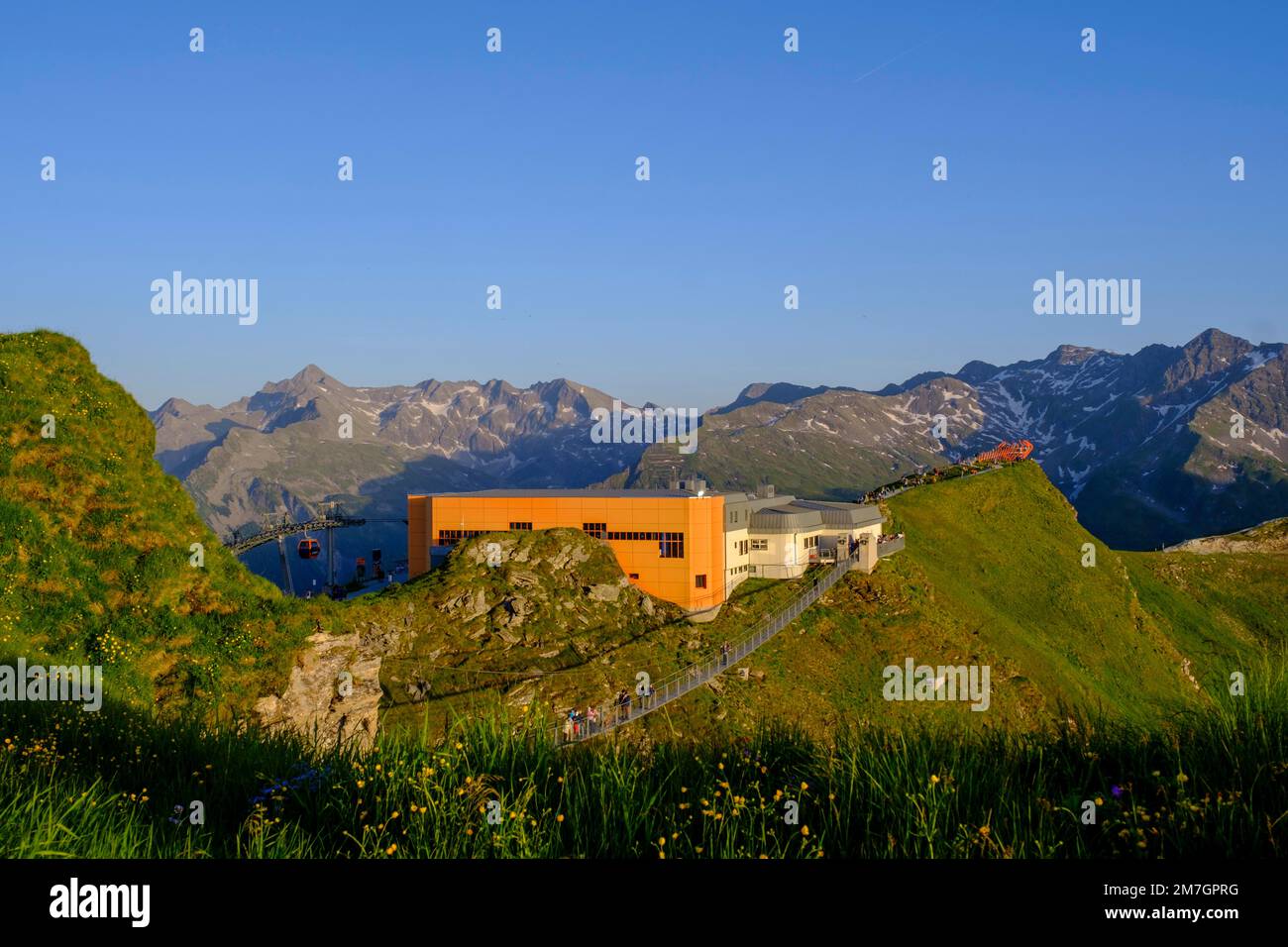 Summit restaurant, mountain station at Stubner Kogel, Bad Gastein ...