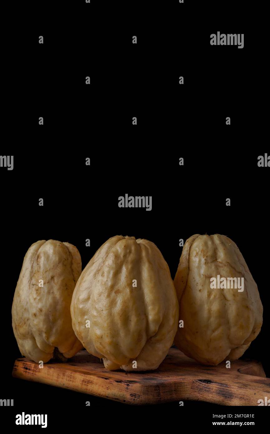 Chayotes isolated on black hi-res stock photography and images - Alamy