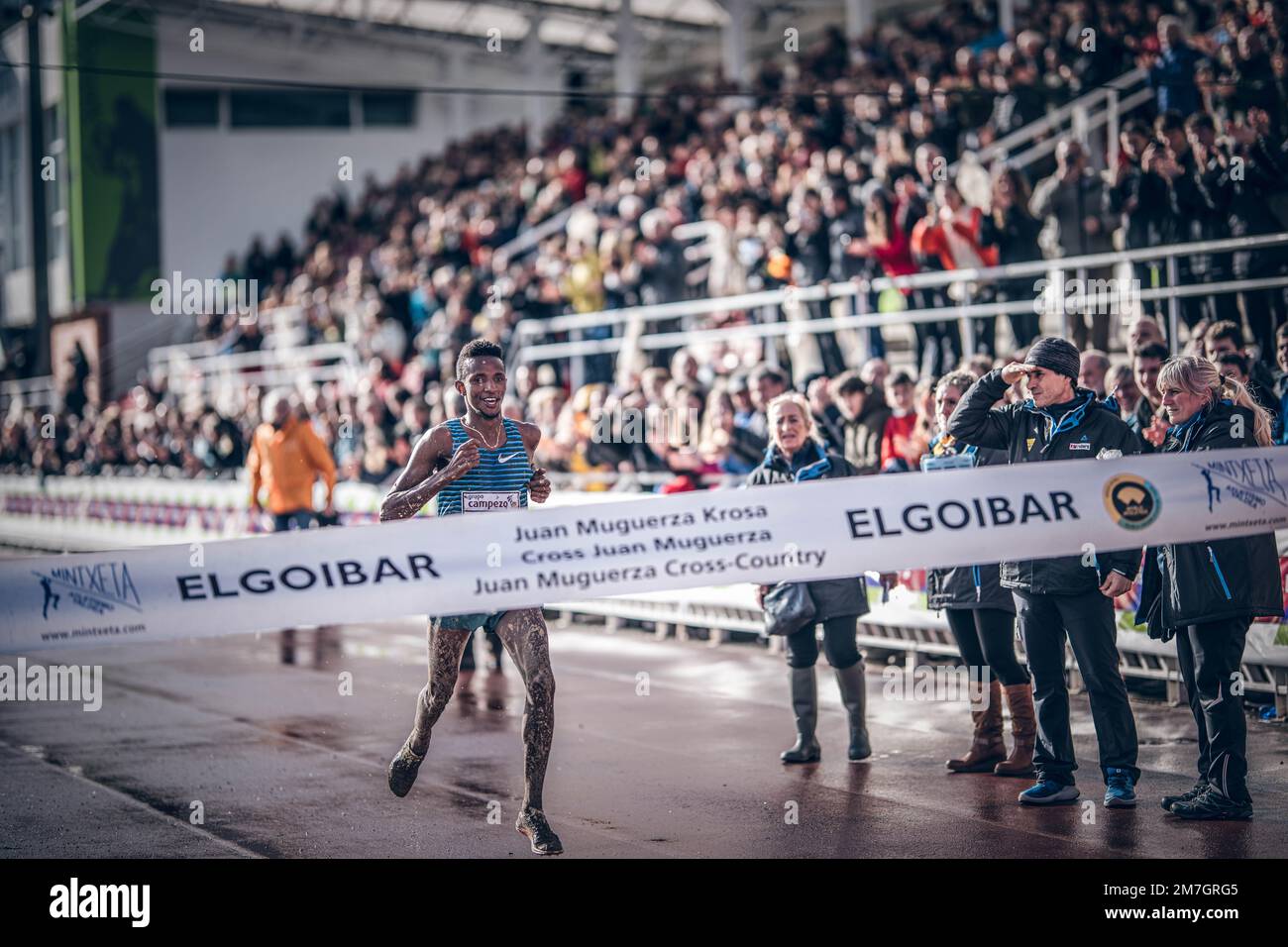 Selemon Barega running the Cross of Elgoibar Juan Muguerza in the year ...