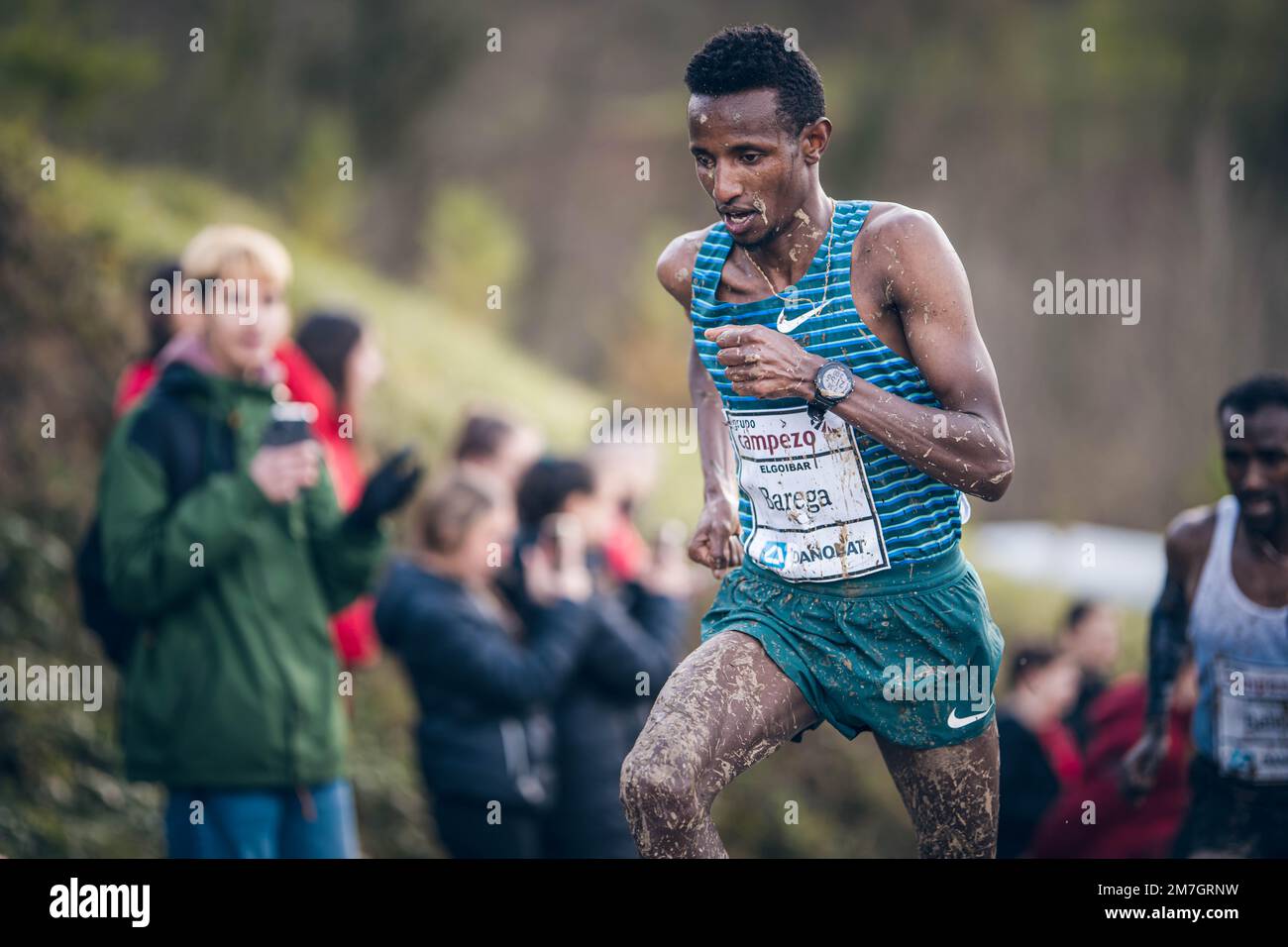 Selemon Barega running the Cross of Elgoibar Juan Muguerza in the year ...