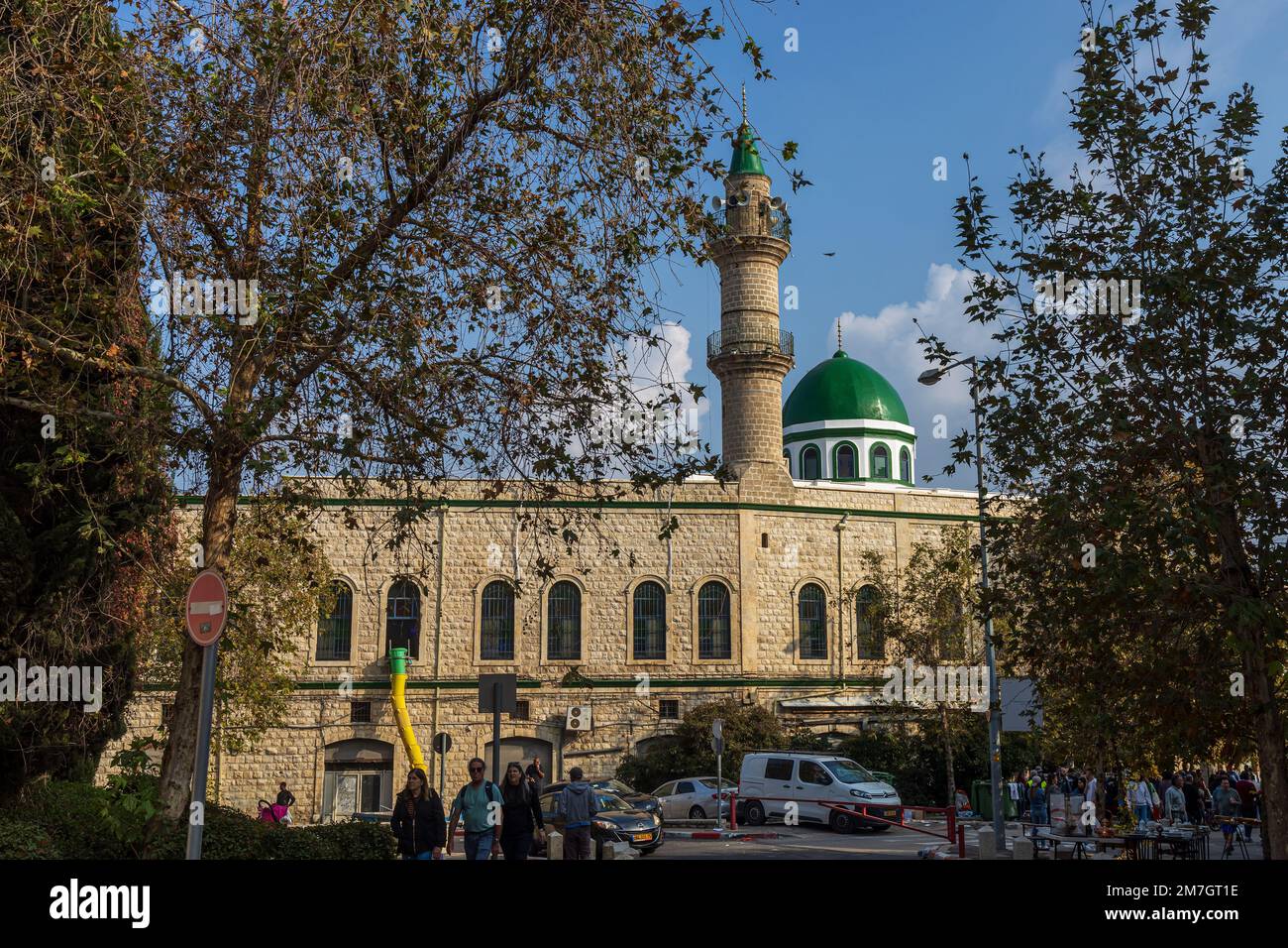 Haifa, Israel - 20 December 2022, The Al Istiqlal Mosque, the oldest ...