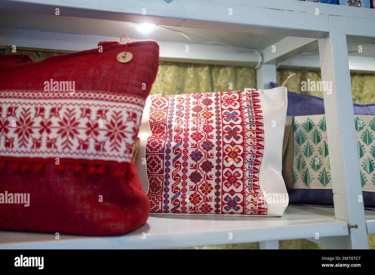 Hand embroidered pillow hi-res stock photography and images - Alamy