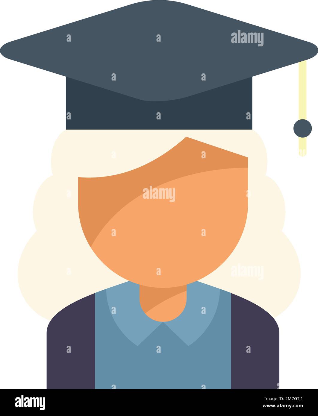 Campus graduation icon flat vector. College education. Student life ...