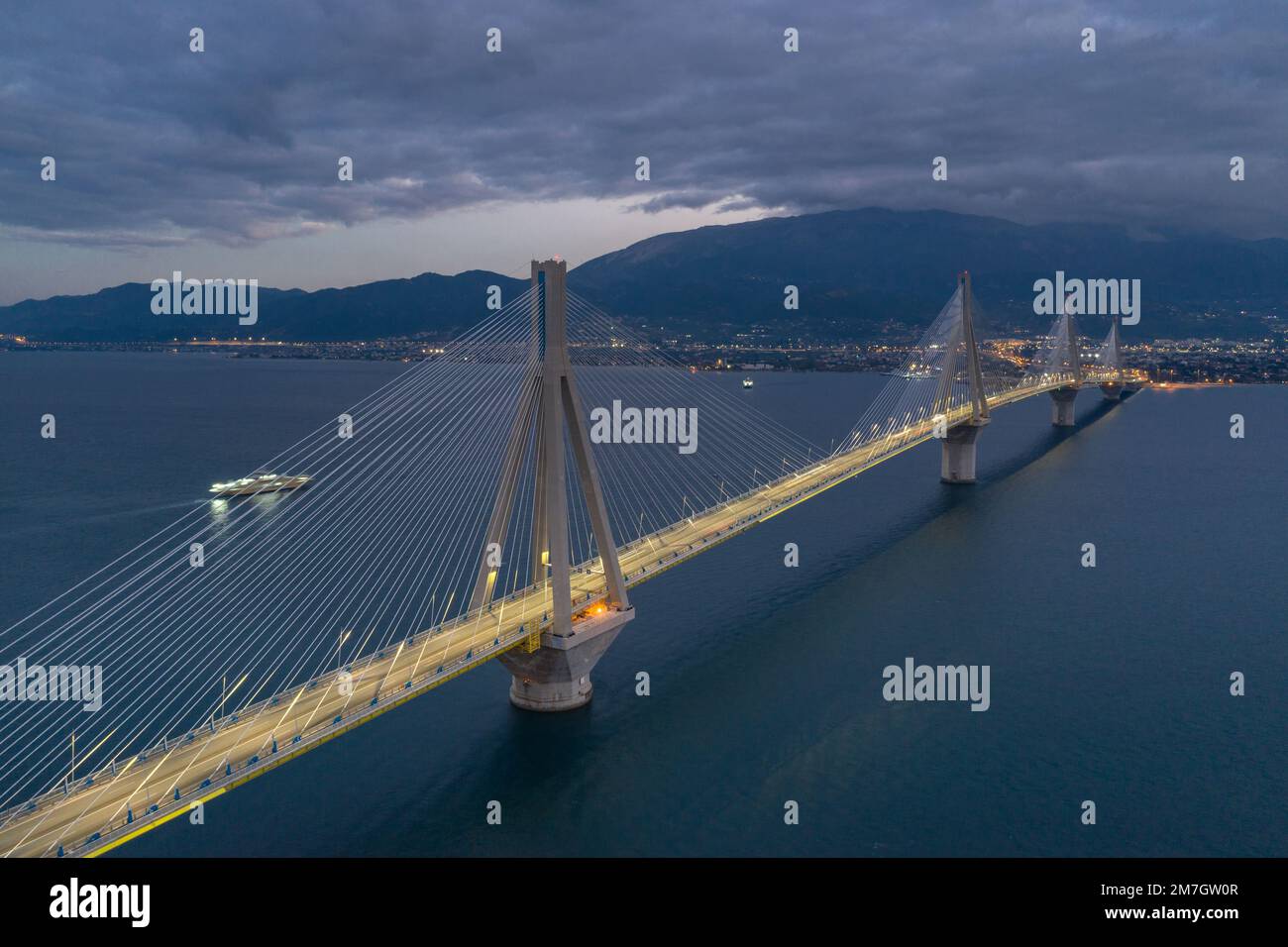 The Rio-Antirrio Bridge, officially the Charilaos Trikoupis Bridge ...