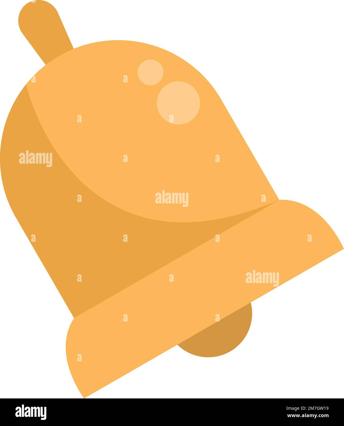 School bell icon flat vector. Study life. Front training isolated Stock ...