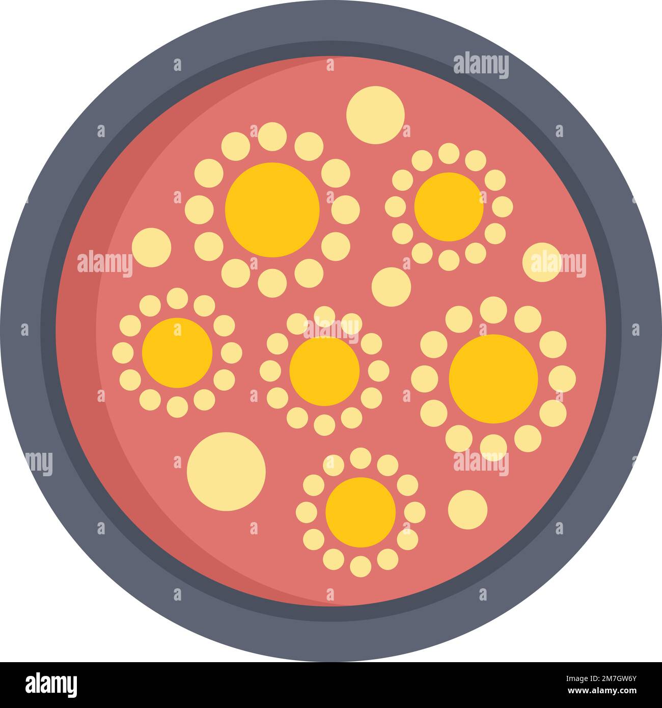 Microbiology icon flat vector. Petri dish. Cell medicine isolated Stock ...