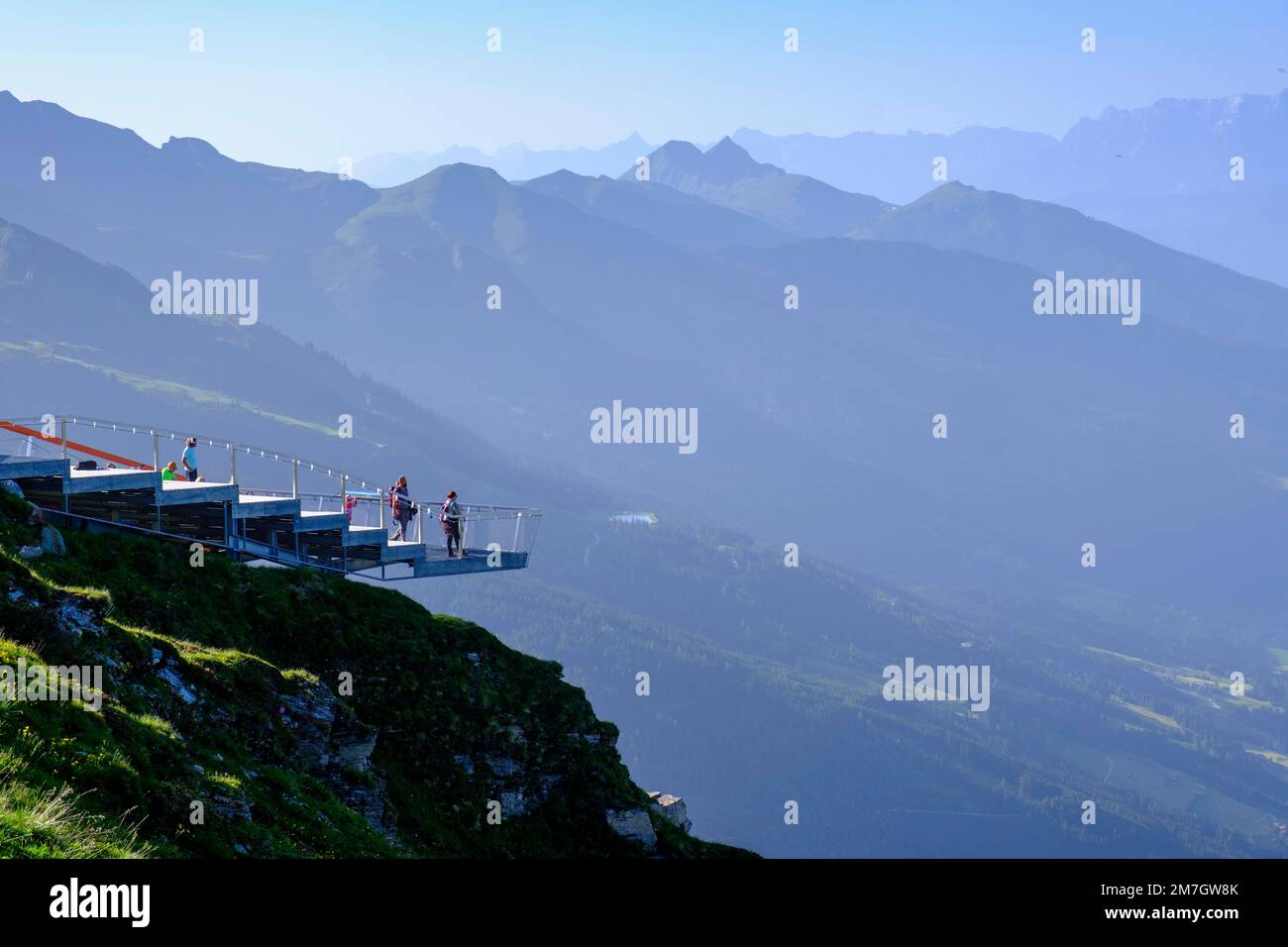 Viewing platform Talblick, at Stubner Kogel, Bad Gastein, Gasteiner Tal ...