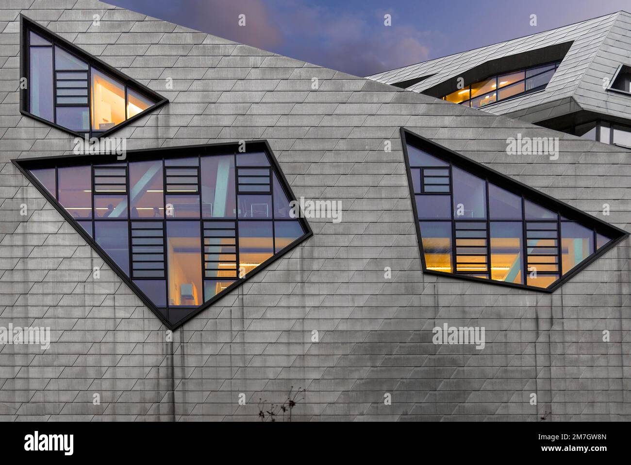 Detail of the modern university building by the American architect ...