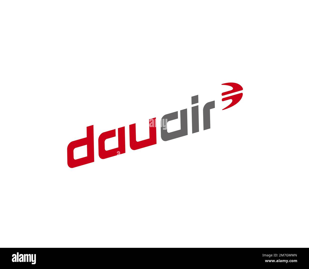 Dauair, rotated logo, white background Stock Photo - Alamy