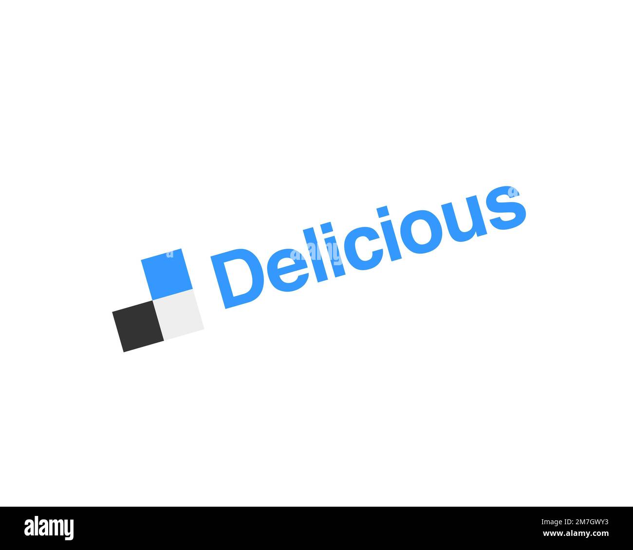 Delicious website, rotated logo, white background Stock Photo - Alamy