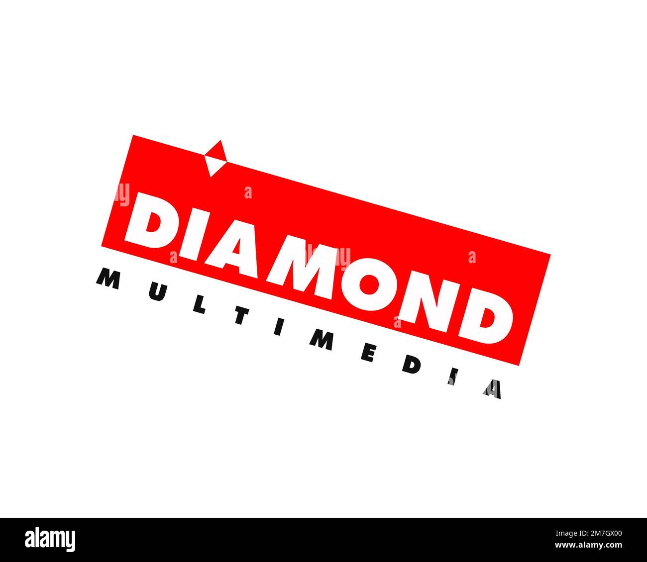 Diamond Multimedia, rotated logo, white background B Stock Photo - Alamy