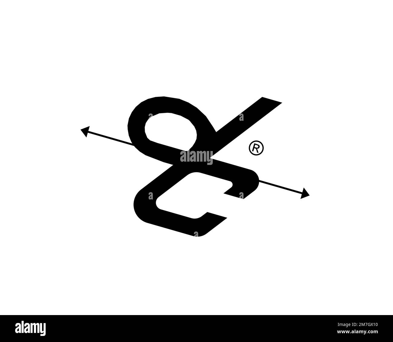 David Clark Company, rotated logo, white background B Stock Photo - Alamy