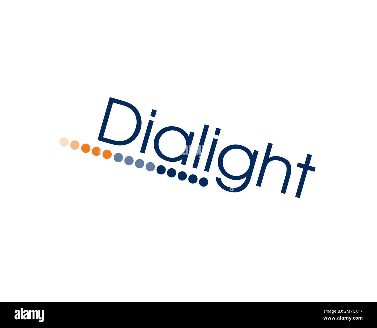 Dialight, rotated logo, white background B Stock Photo - Alamy