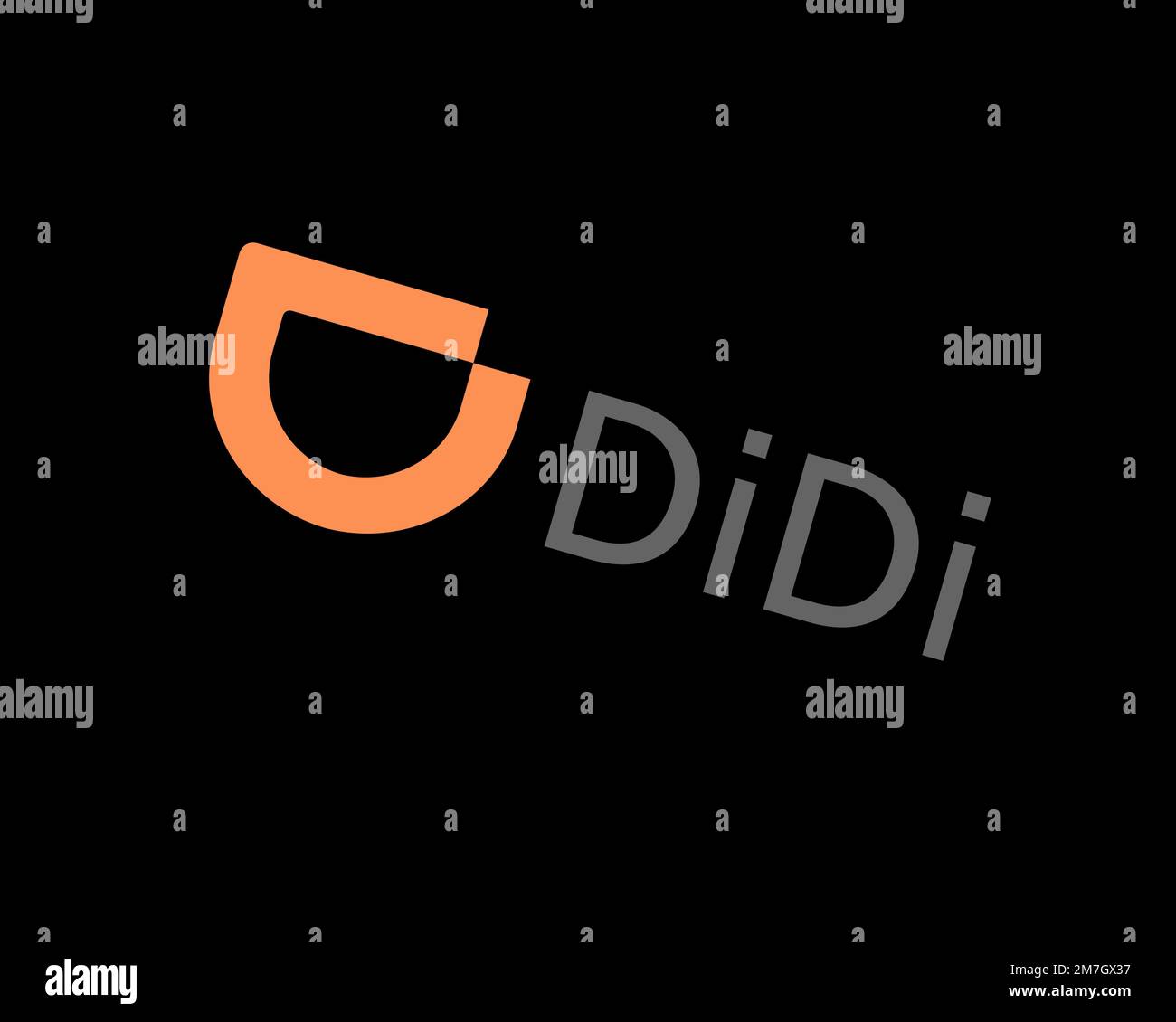 DiDi, rotated logo, black background B Stock Photo - Alamy