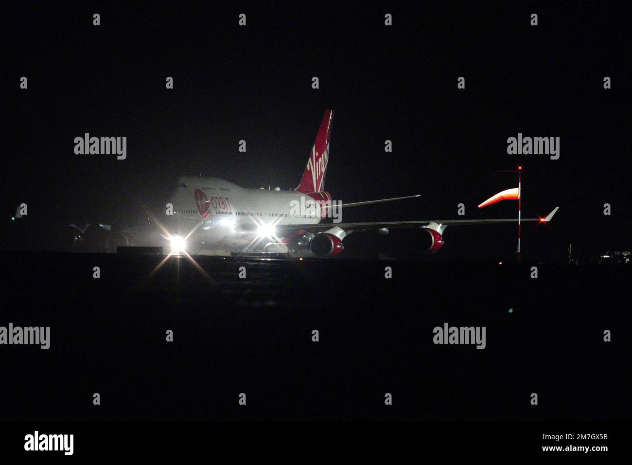 A repurposed Virgin Atlantic Boeing 747 aircraft, named Cosmic Girl ...