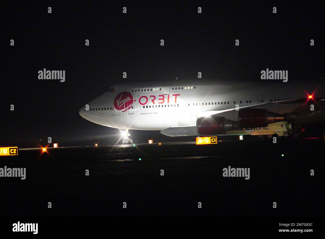A repurposed Virgin Atlantic Boeing 747 aircraft, named Cosmic Girl ...