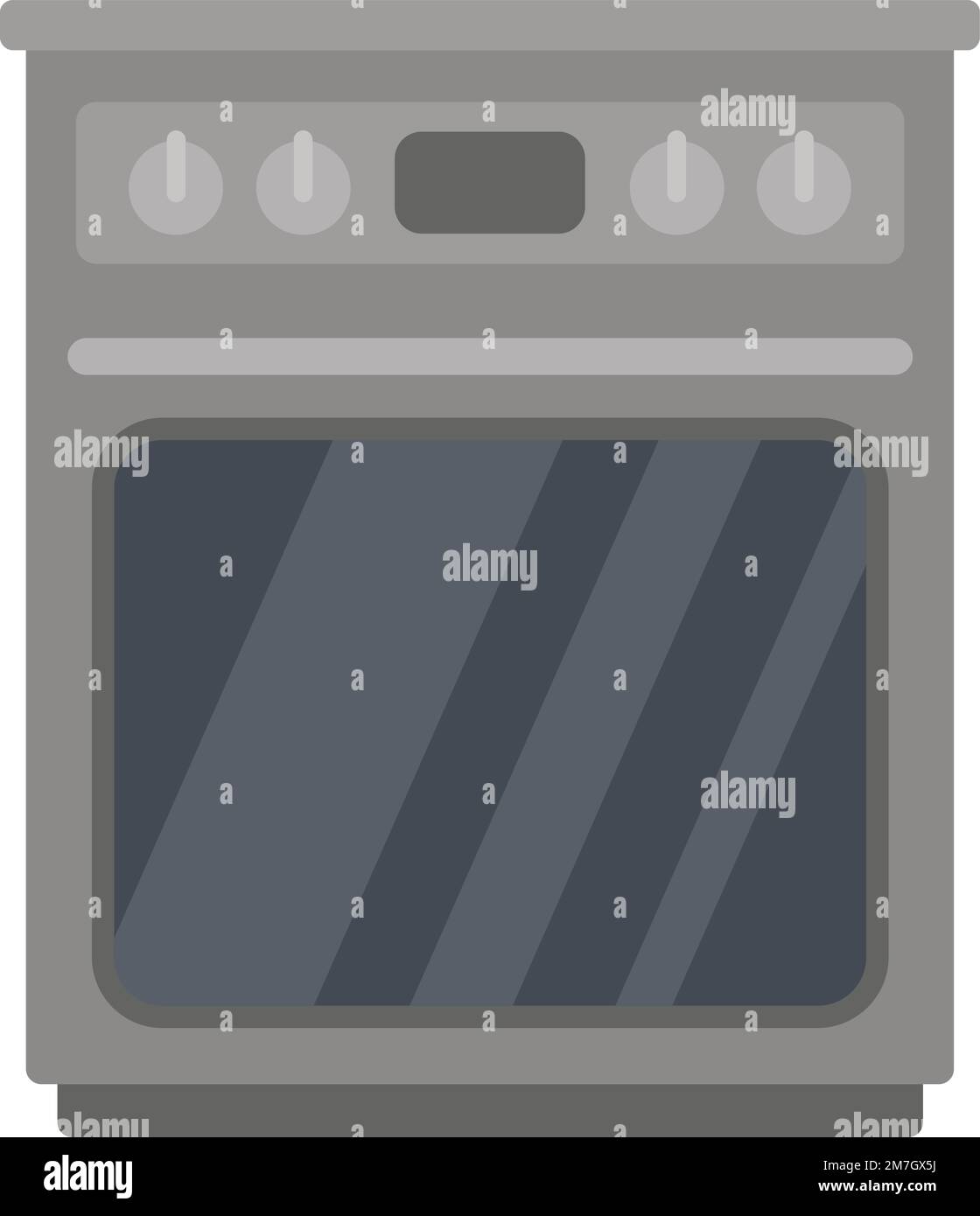 Kitchen oven icon flat vector. Interior room. Modular indoor isolated ...