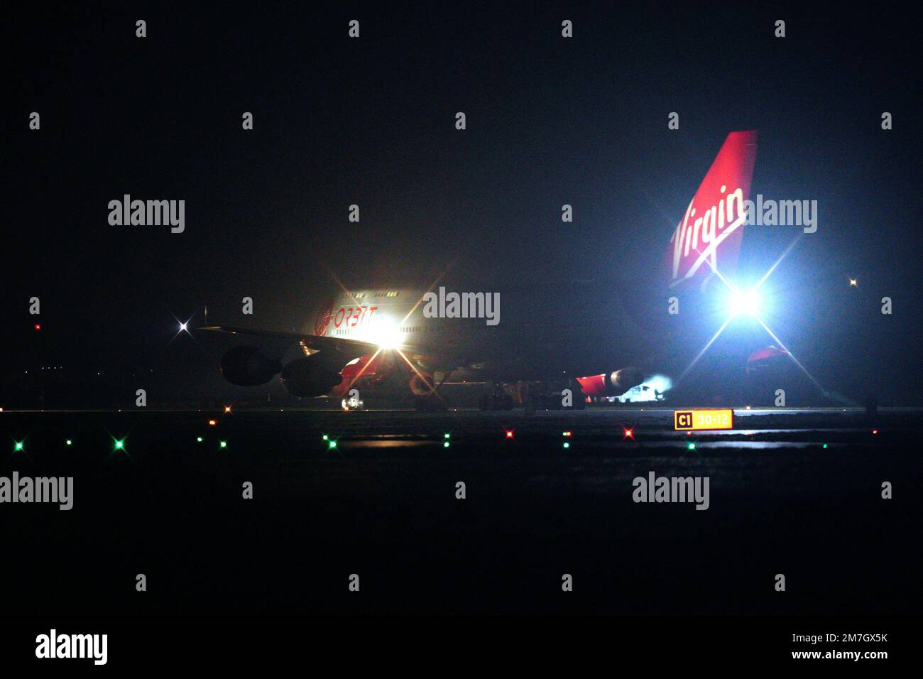 A repurposed Virgin Atlantic Boeing 747 aircraft, named Cosmic Girl ...