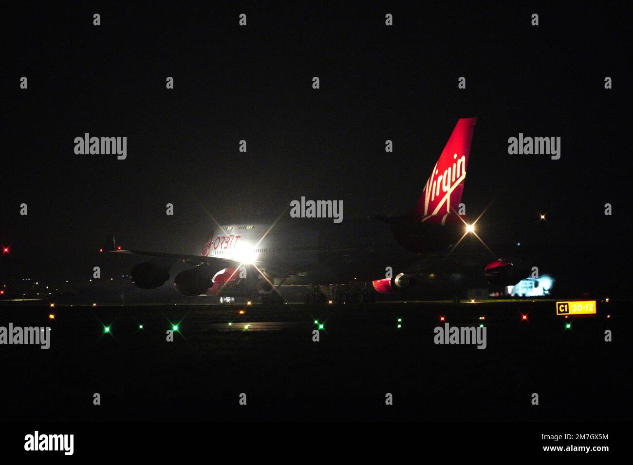 A repurposed Virgin Atlantic Boeing 747 aircraft, named Cosmic Girl ...