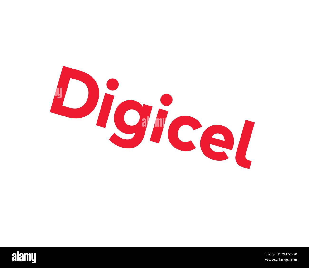 Digicel, rotated logo, white background B Stock Photo - Alamy